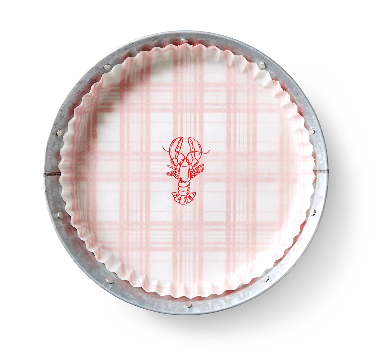 "Red Plaid" preformed plate liners – Plate & Pattern