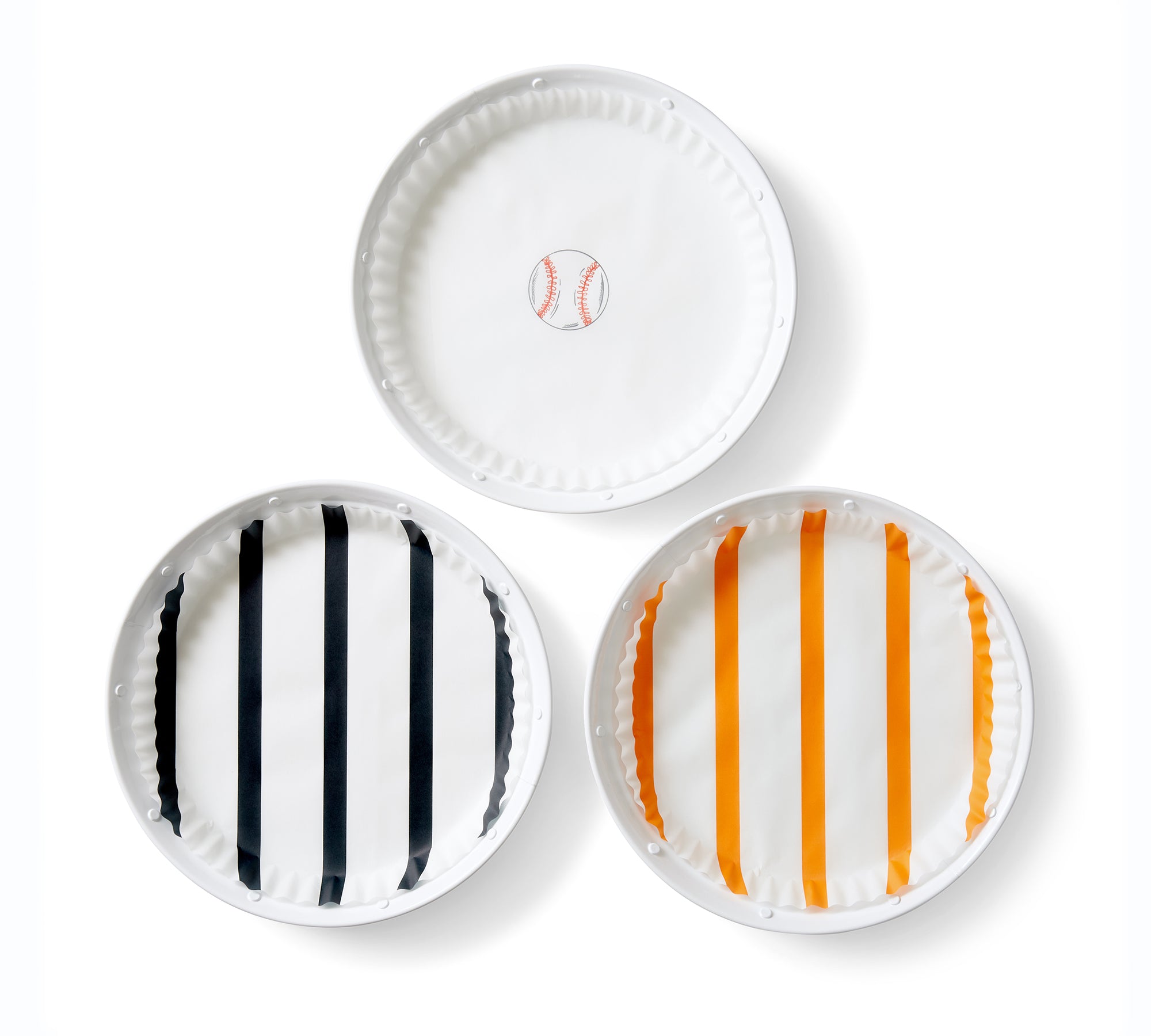 "Go Team Orange" pre-formed plate liners – Plate & Pattern