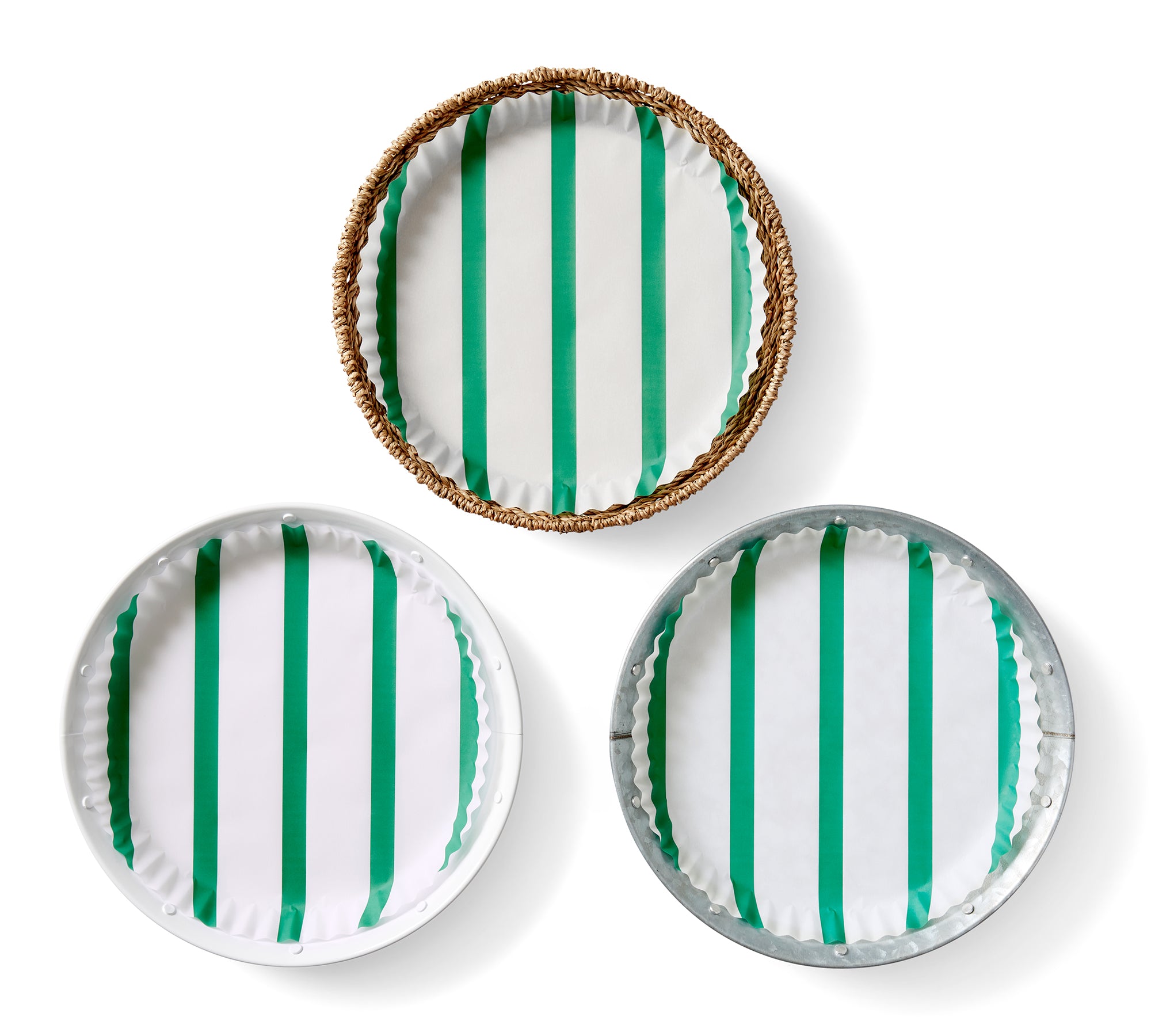 "Go Team Green" pre-formed plate liners – Plate & Pattern
