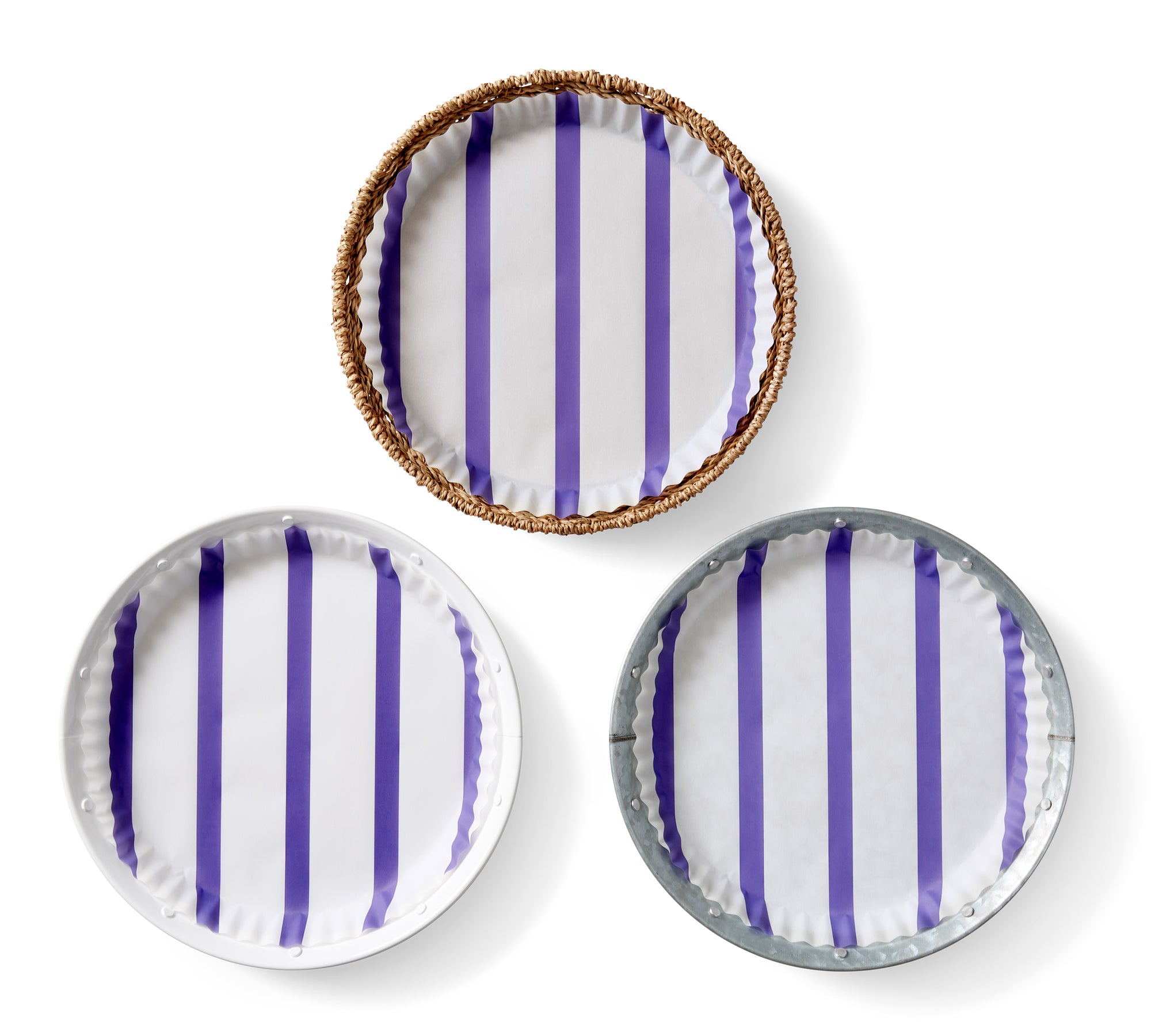 "Go Team Purple" pre-formed plate liners – Plate & Pattern