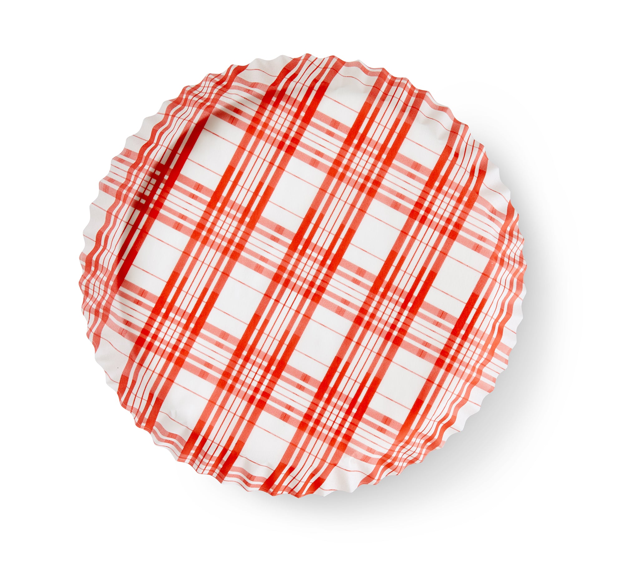 "Red Plaid" preformed plate liners – Plate & Pattern