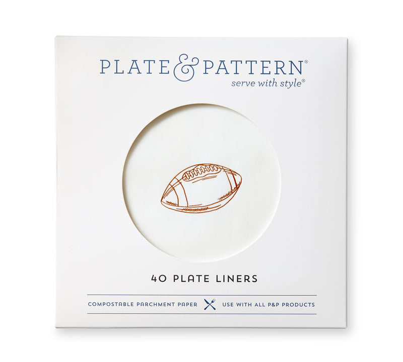 "Touchdown!" preformed plate liners – Plate & Pattern