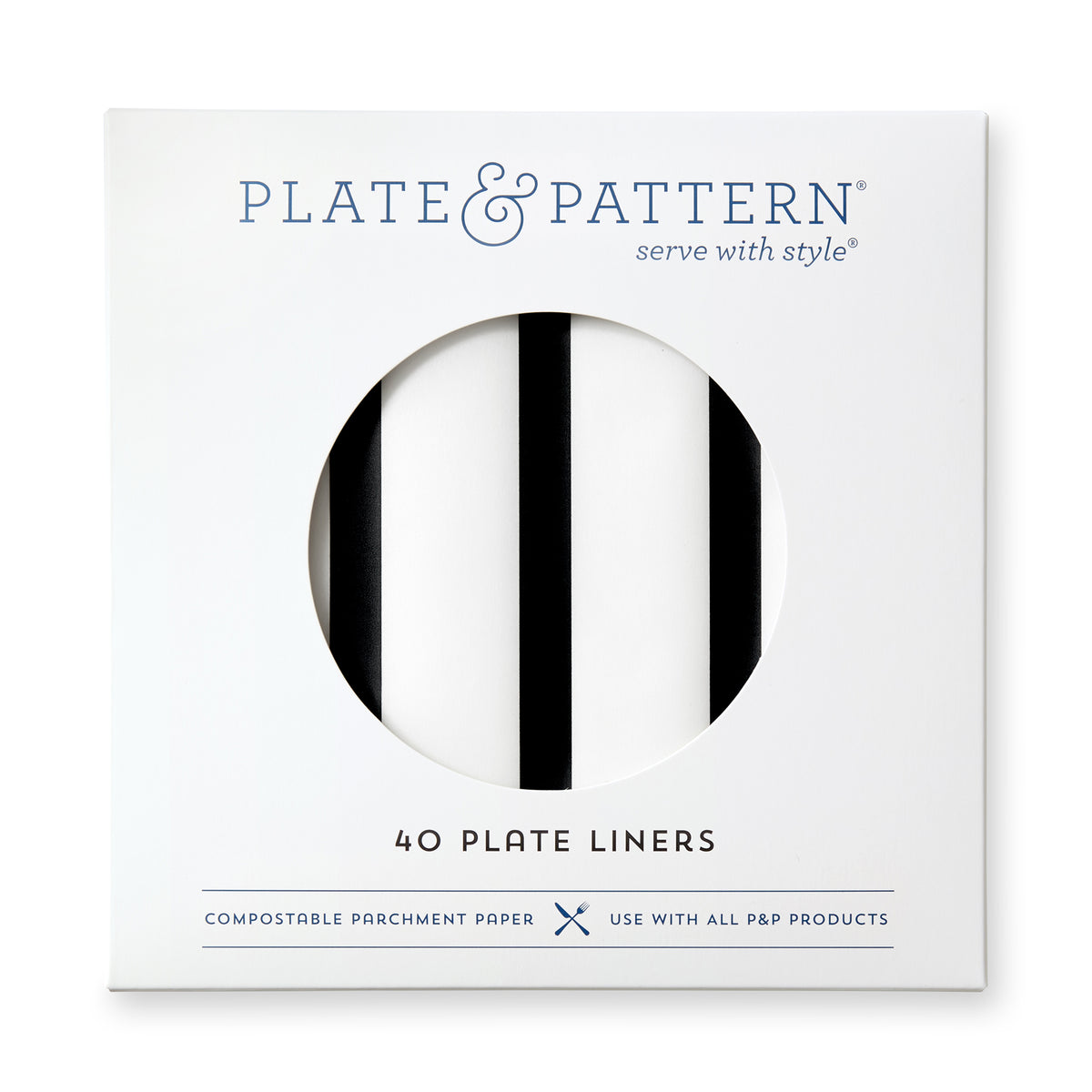 "Go Team Black" preformed plate liners – Plate & Pattern