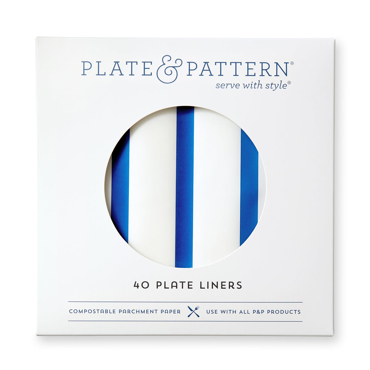 "Go Team Blue" preformed plate liners – Plate & Pattern
