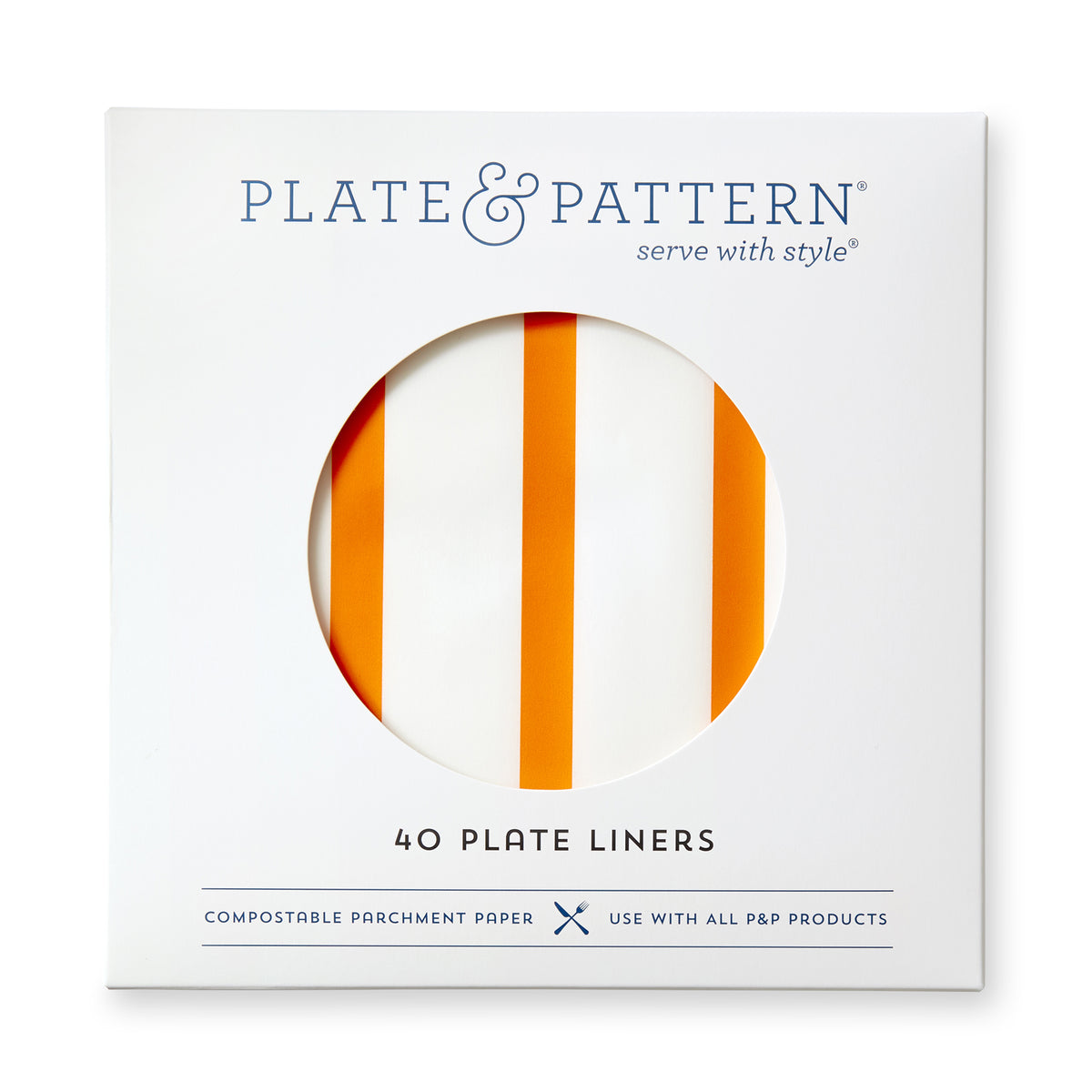 "Go Team Orange" preformed plate liners – Plate & Pattern