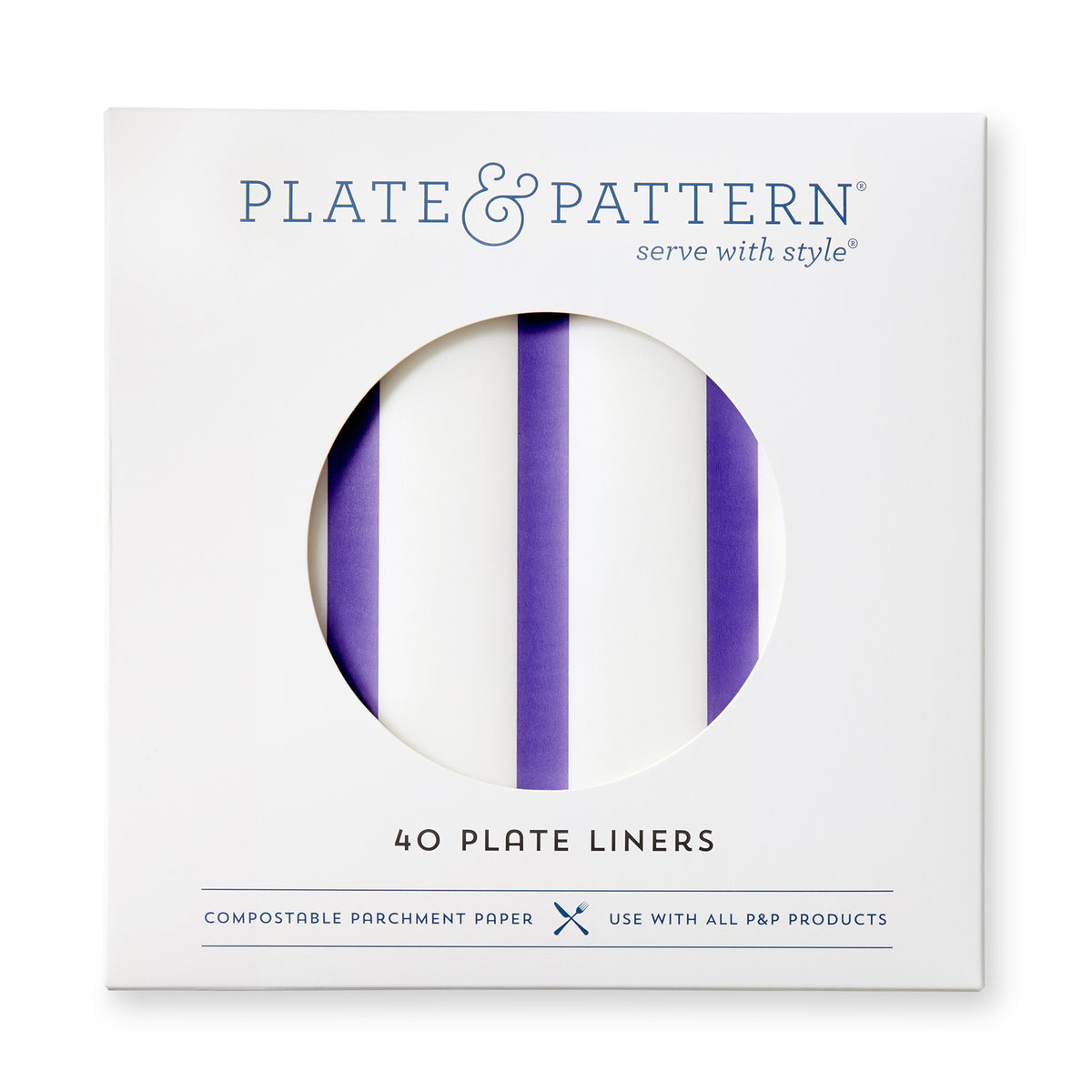 "Go Team Purple" preformed plate liners – Plate & Pattern