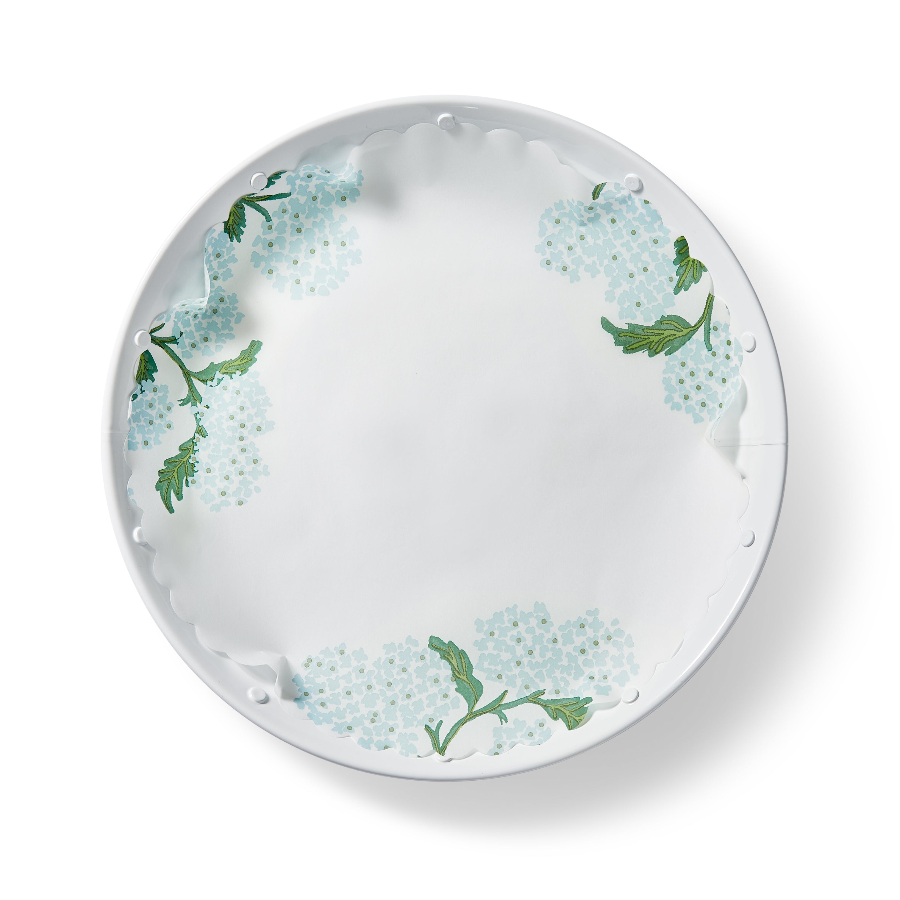 "Garden Party" Hydrangea flat plate liners – Plate & Pattern