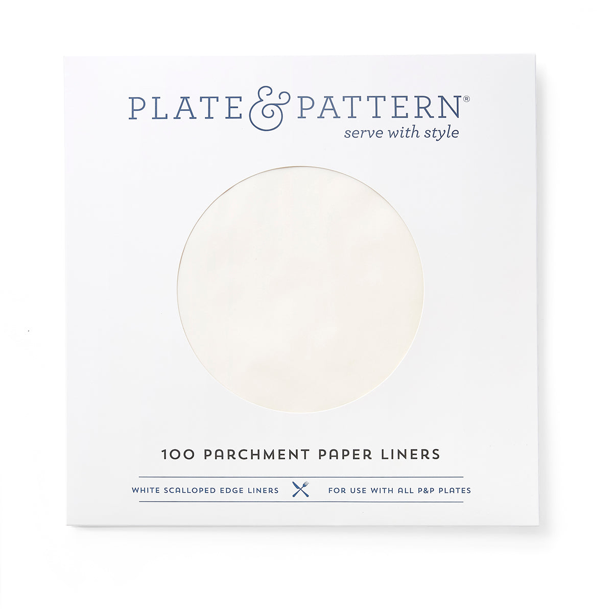 "Classic White" flat plate liners – Plate & Pattern