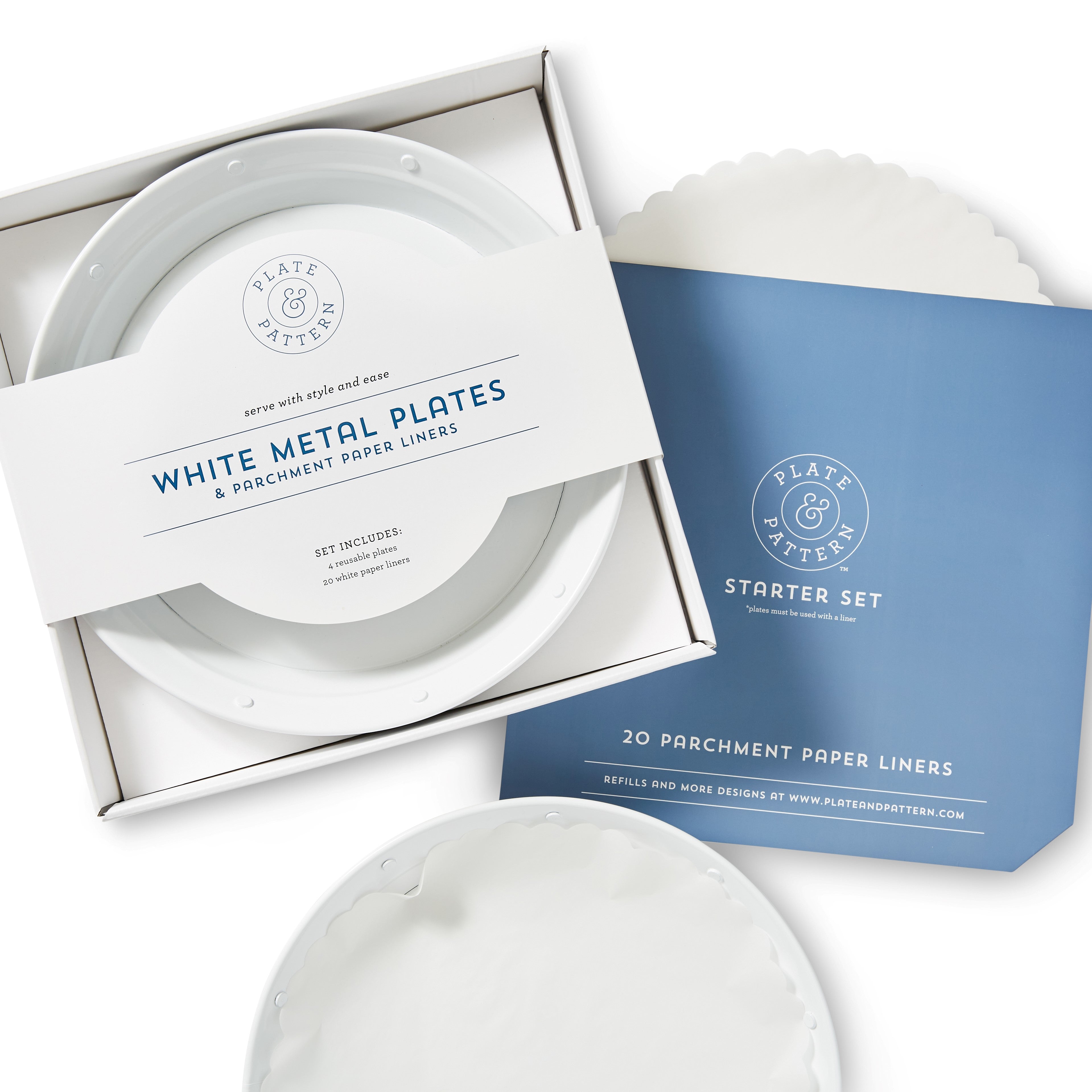 White Metal Plates – Plate & Pattern